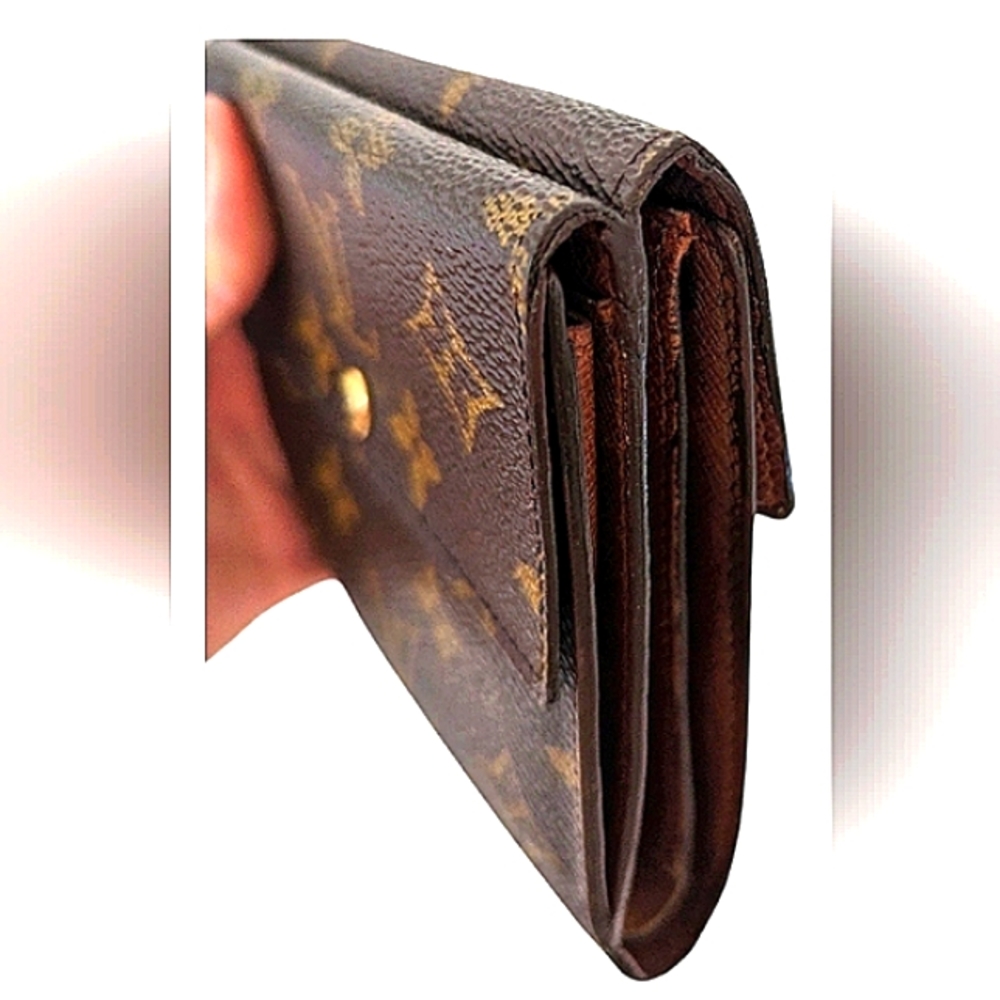 Louis Vuitton Tri Fold Monogram Leather Wallet Euc - Gem